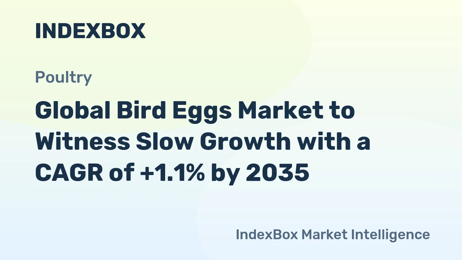 Global Bird Eggs Market to Witness Slow Growth with a CAGR of +1.1% by 2035