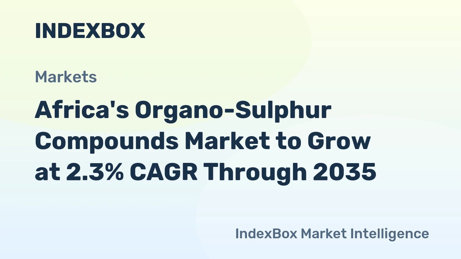 Africa's Organo-Sulphur Compounds Market to Grow at 2.3% CAGR Through 2035