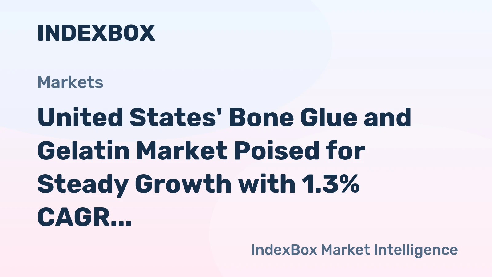 United States' Bone Glue and Gelatin Market Poised for Steady Growth with 1.3% CAGR Through 2035