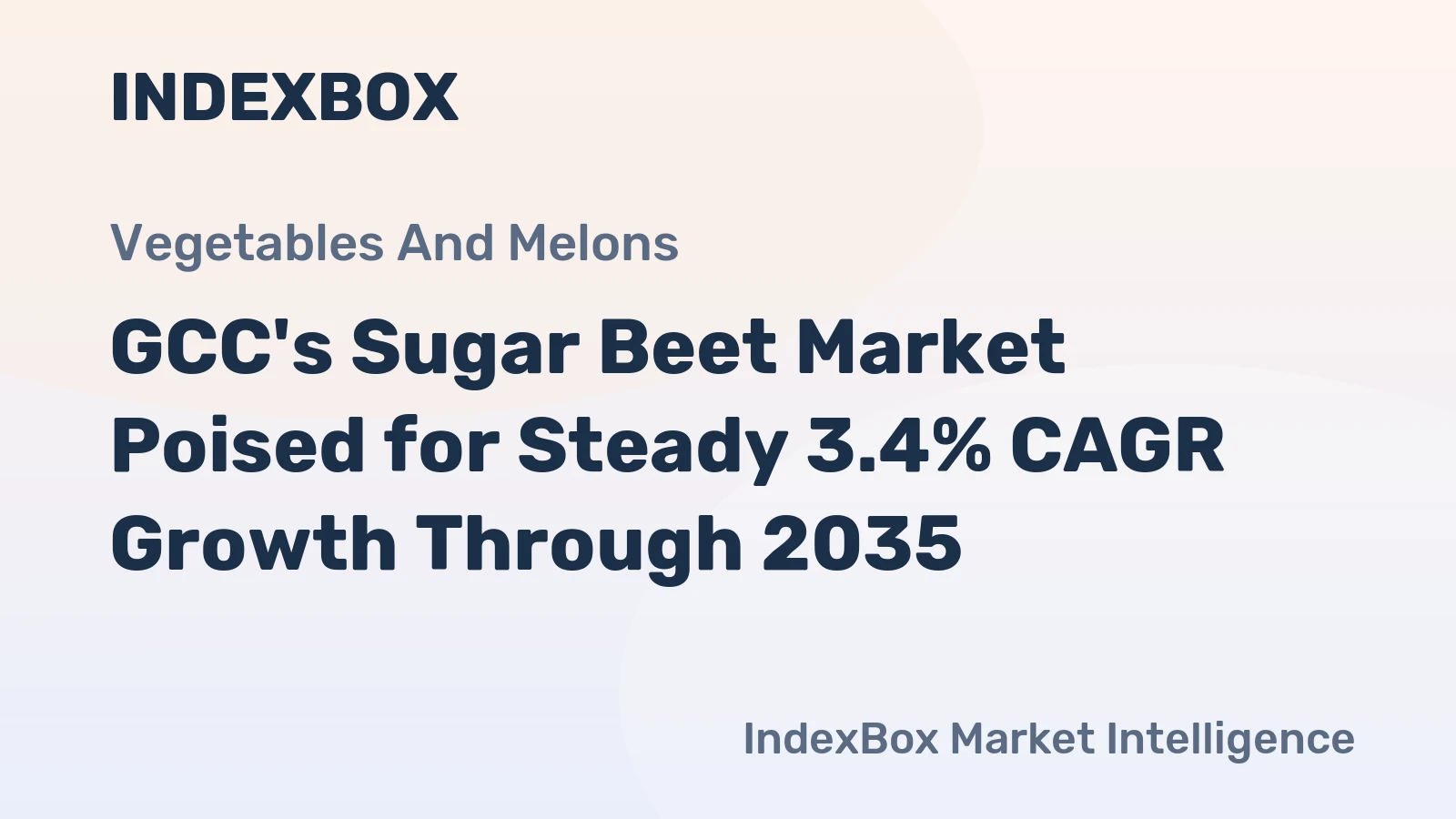 GCC's Sugar Beet Market Poised for Steady 3.4% CAGR Growth Through 2035