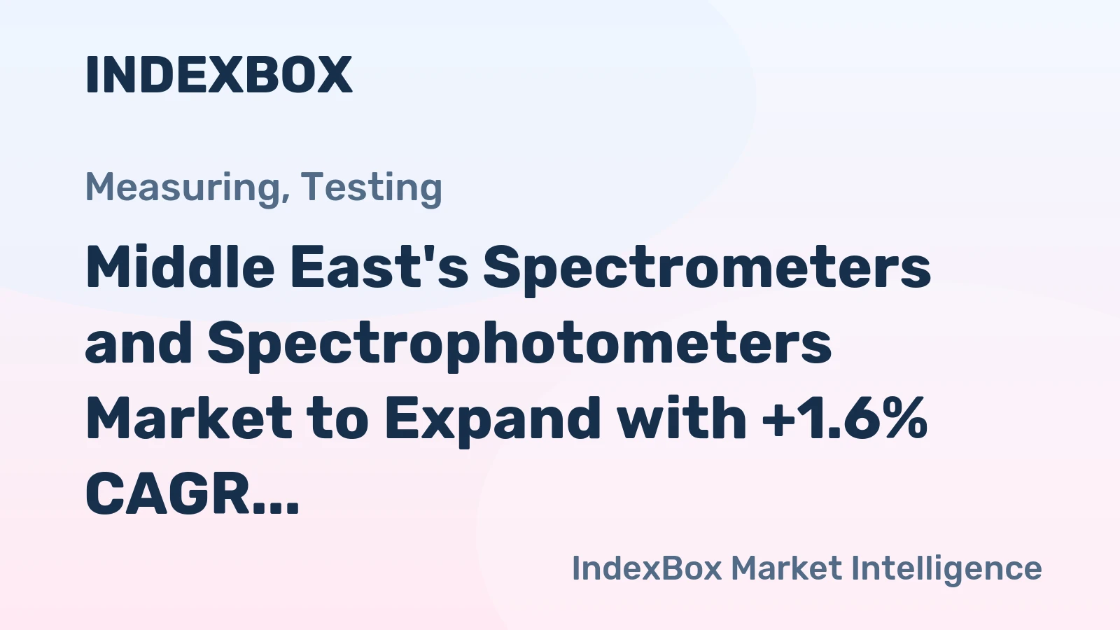 Middle East's Spectrometers and Spectrophotometers Market to Expand with +1.6% CAGR, Reaching $316M by 2035