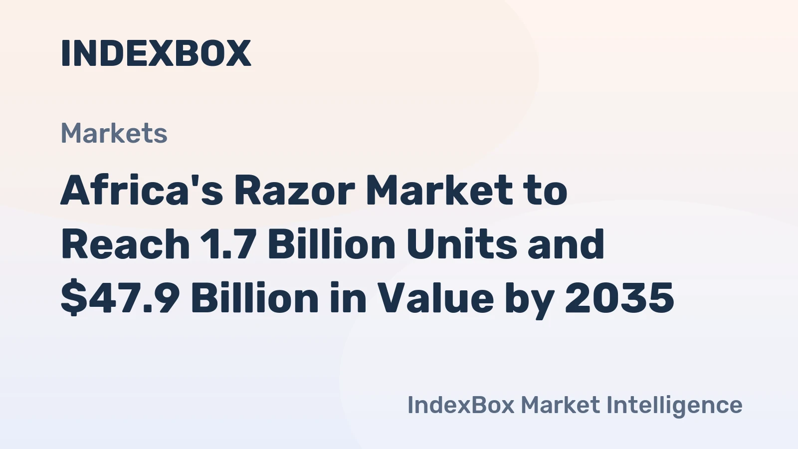 Africa's Razor Market to Reach 1.7 Billion Units and $47.9 Billion in Value by 2035