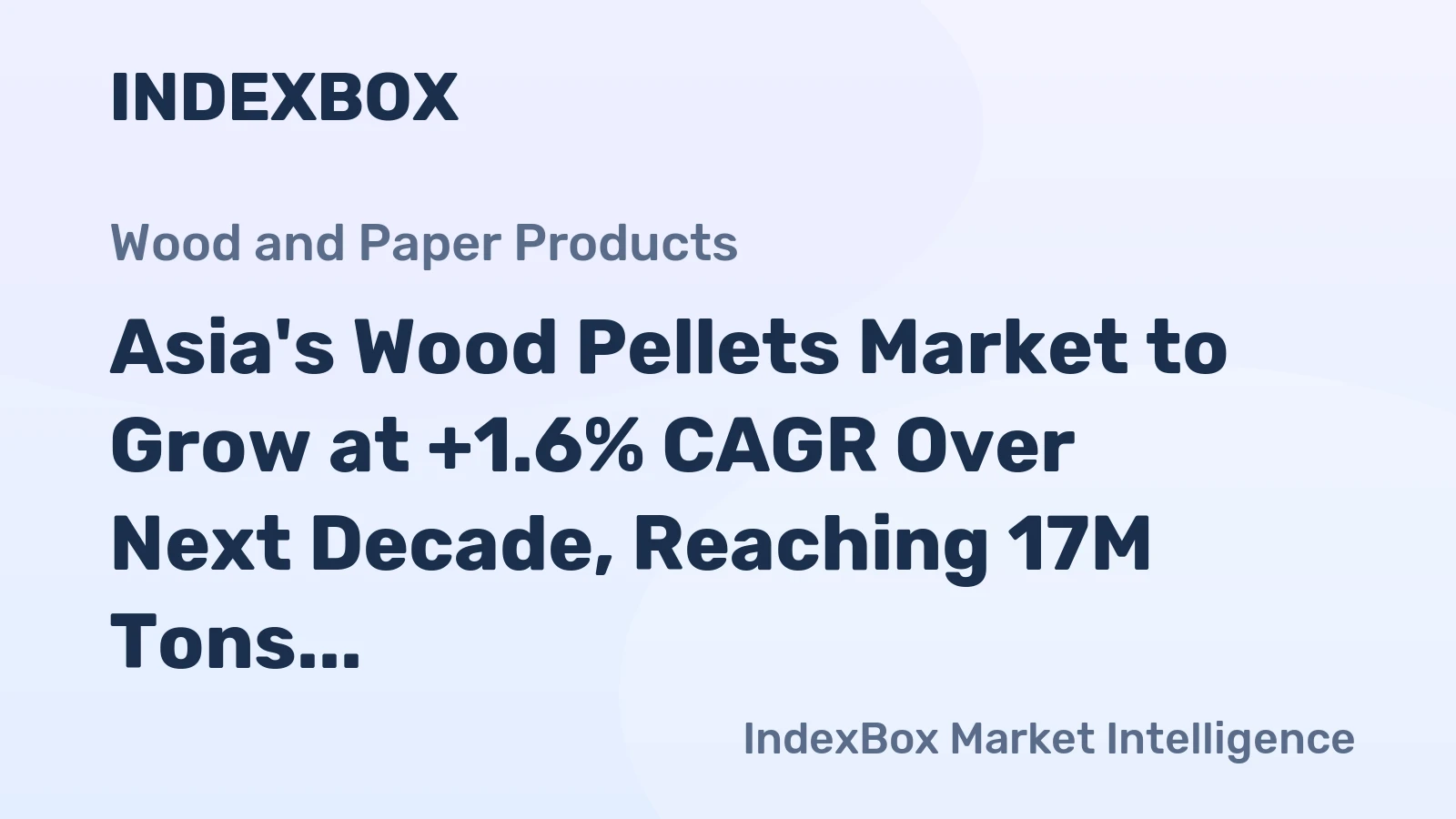 Asia's Wood Pellets Market to Grow at +1.6% CAGR Over Next Decade, Reaching 17M Tons by 2035