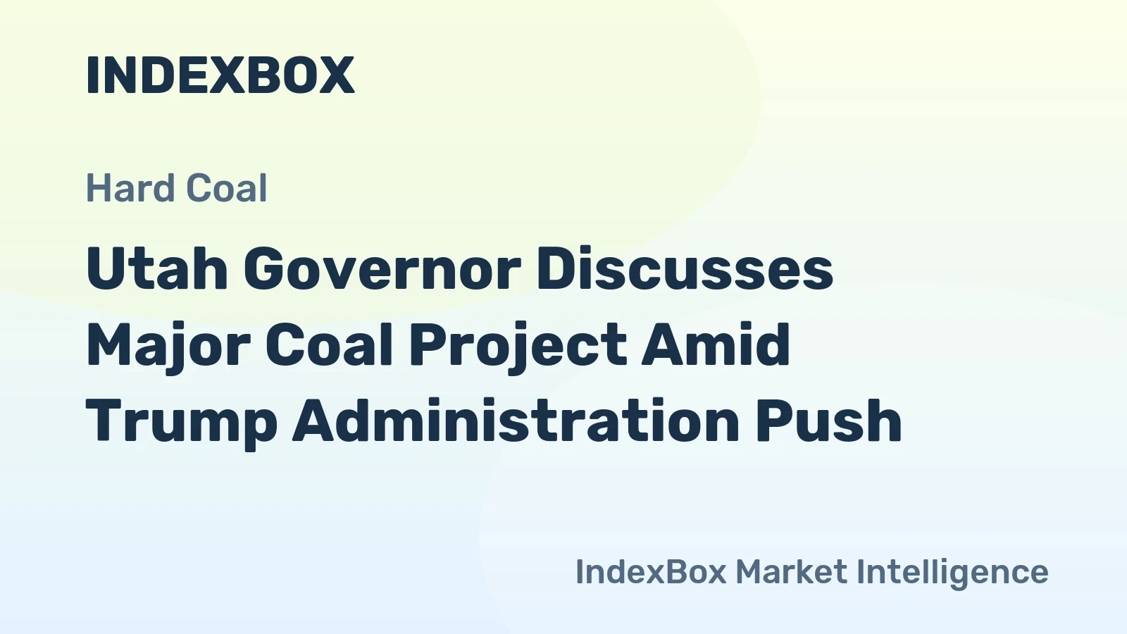 Utah Governor Discusses Major Coal Project Amid Trump Administration Push