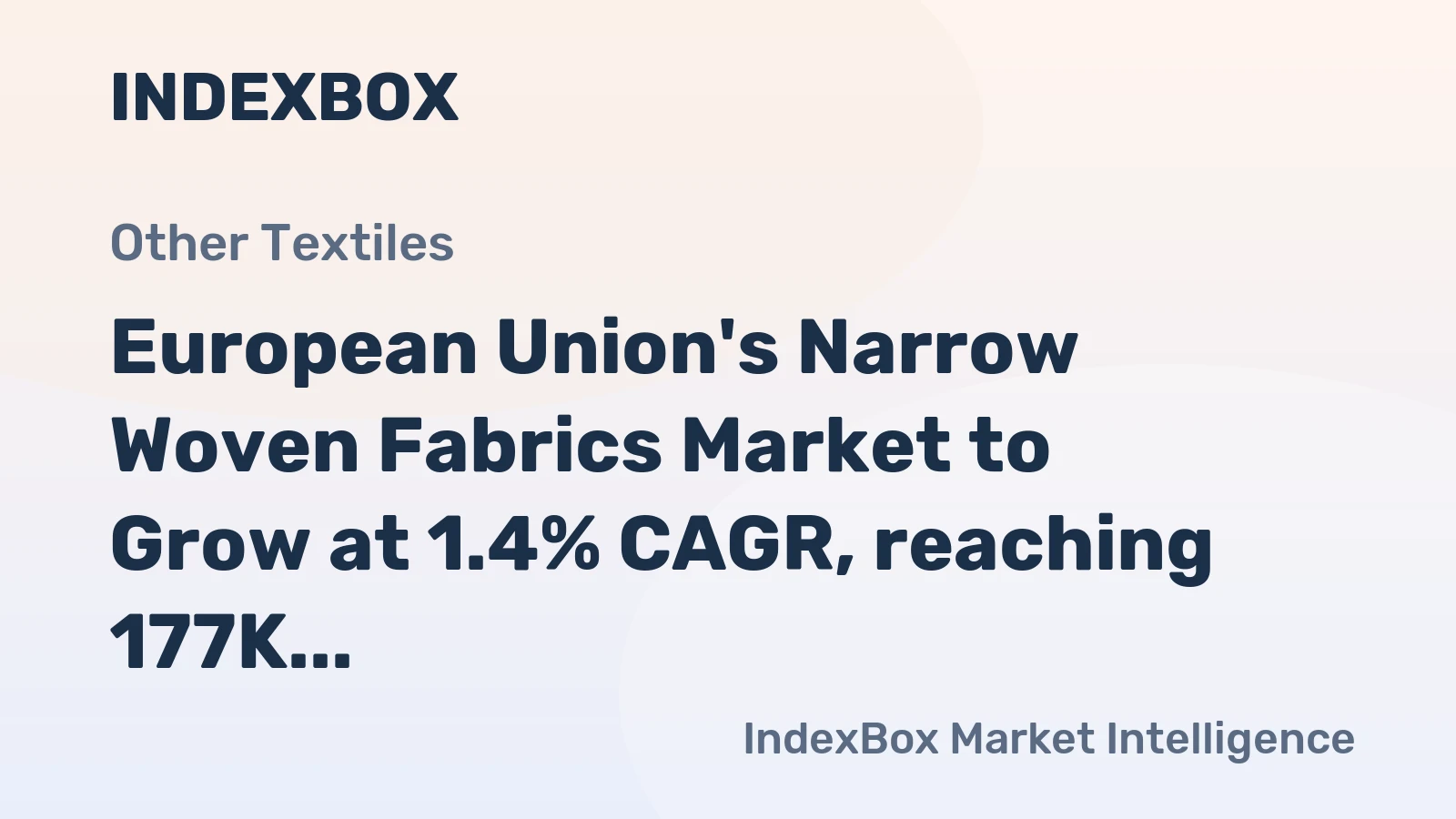 European Union's Narrow Woven Fabrics Market to Grow at 1.4% CAGR, reaching 177K tons by 2035