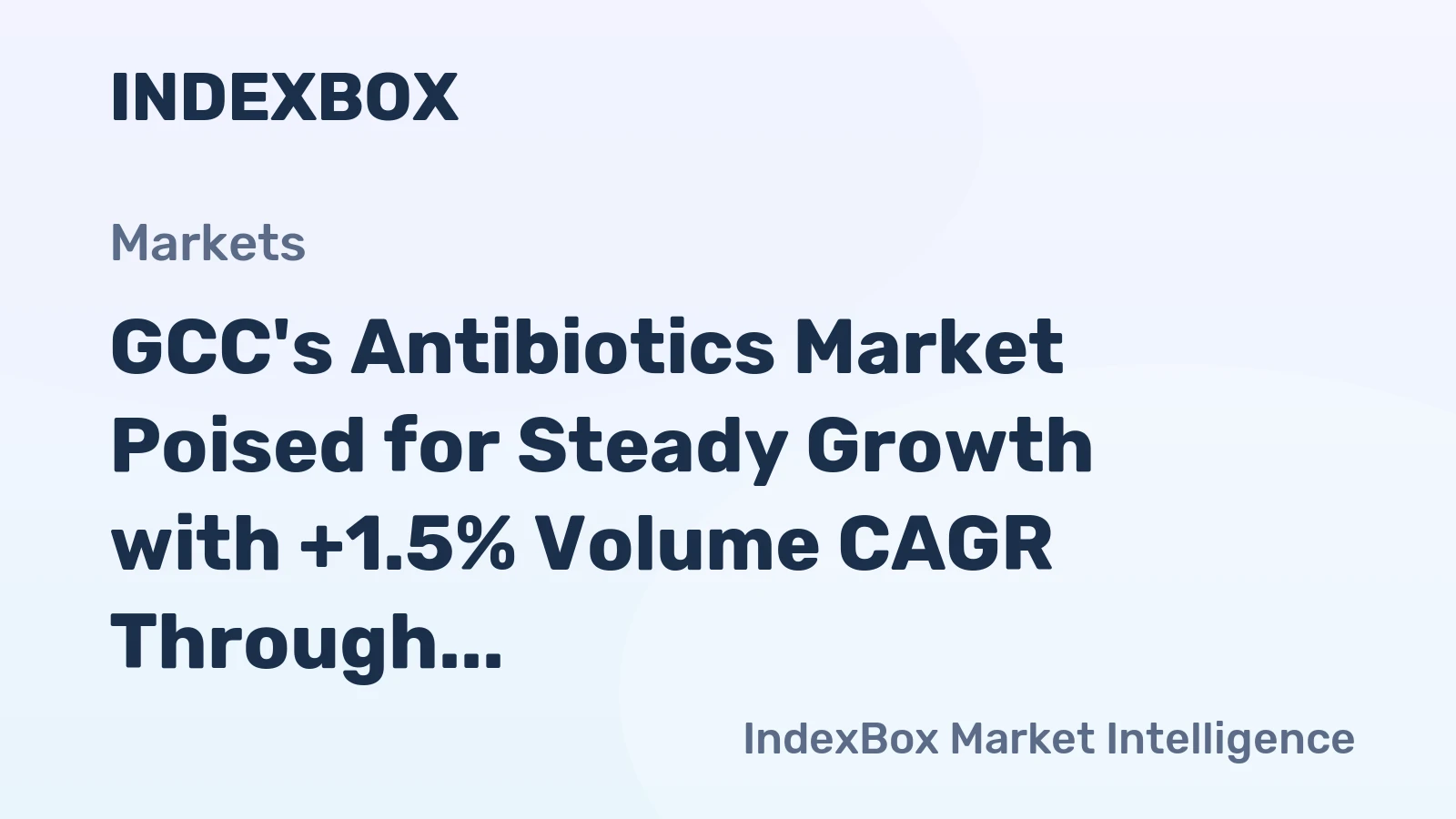 GCC's Antibiotics Market Poised for Steady Growth with +1.5% Volume CAGR Through 2035