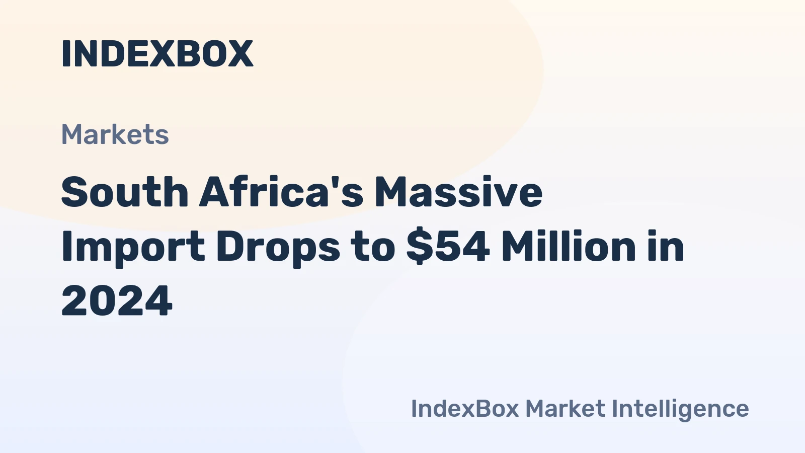 South Africa's Massive Import Drops to $54 Million in 2024