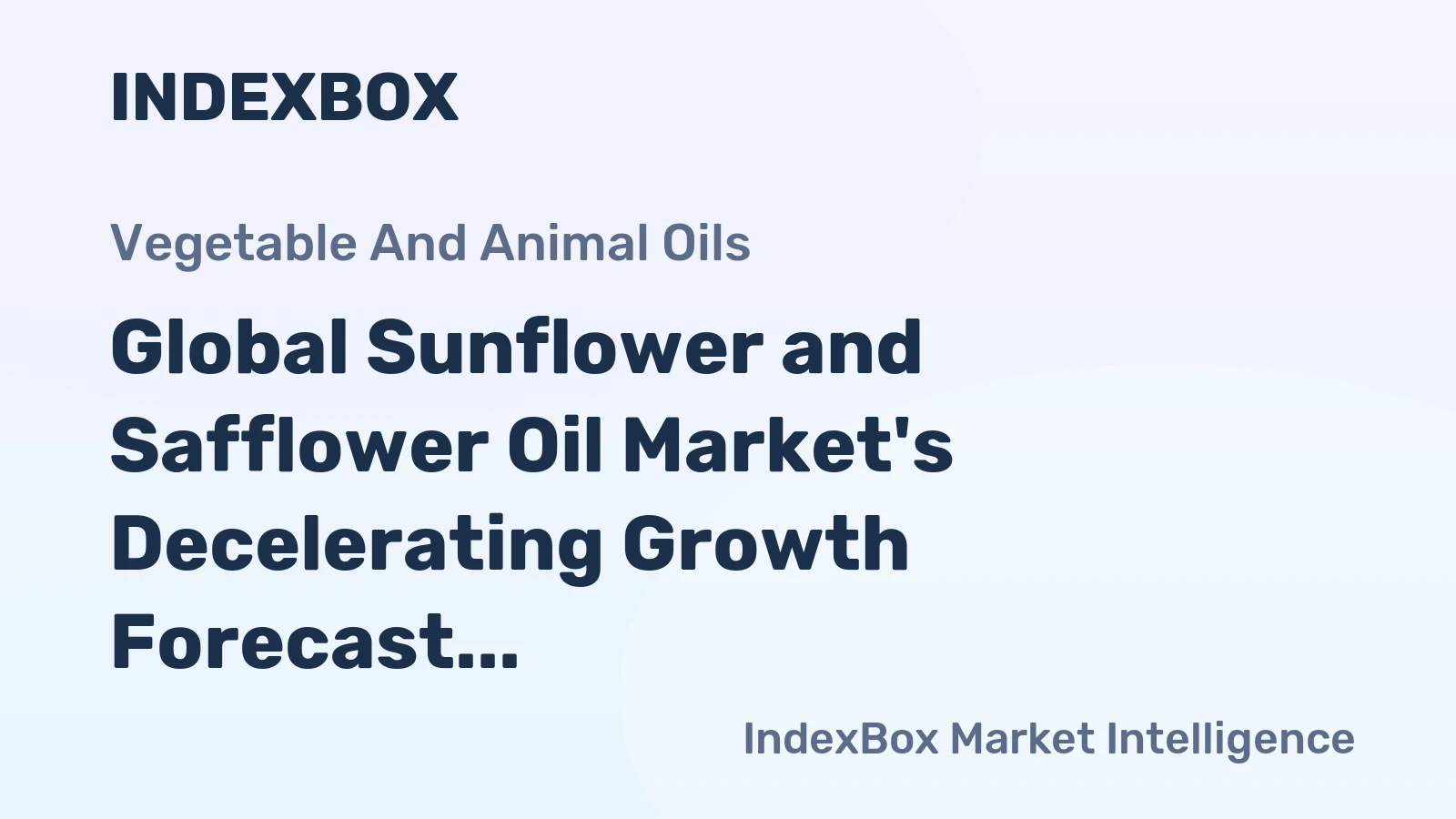 Global Sunflower and Safflower Oil Market's Decelerating Growth Forecast at 0.9% CAGR to 2035