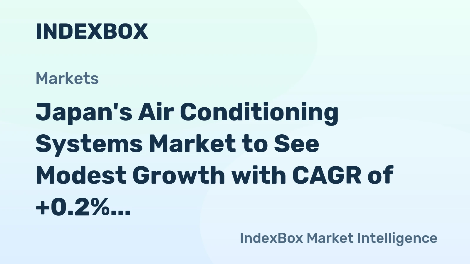 Japan's Air Conditioning Systems Market to See Modest Growth with CAGR of +0.2%