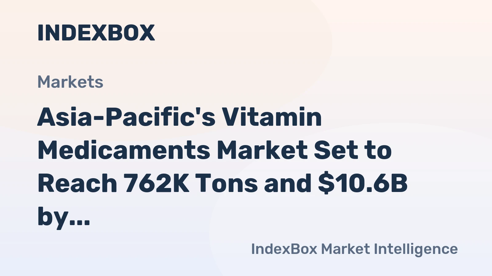 Asia-Pacific's Vitamin Medicaments Market Set to Reach 762K Tons and $10.6B by 2035