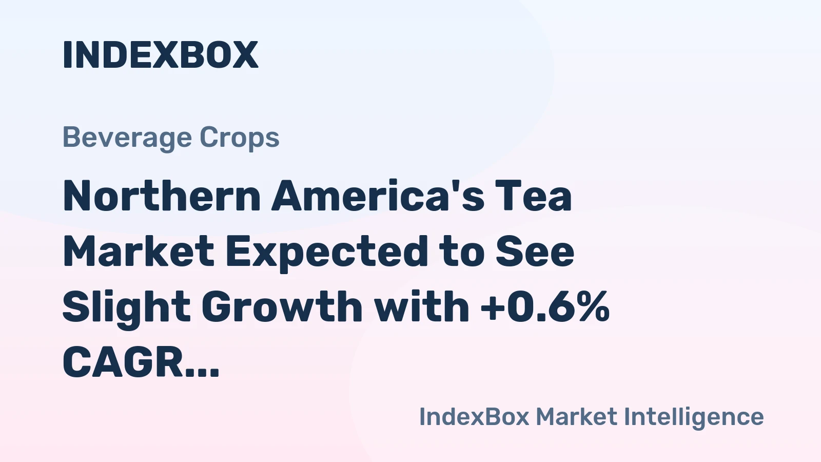 Northern America's Tea Market Expected to See Slight Growth with +0.6% CAGR