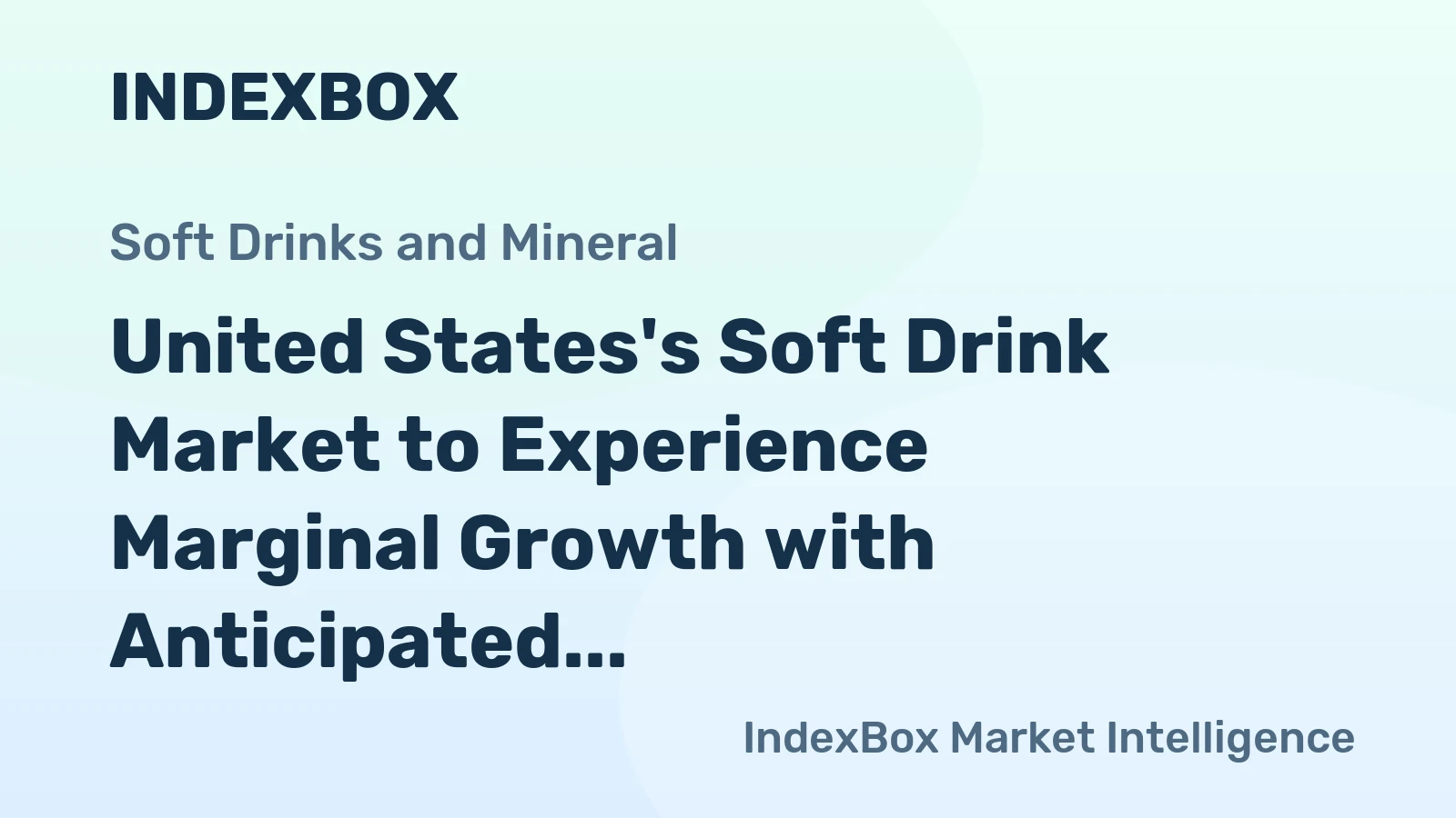 United States's Soft Drink Market to Experience Marginal Growth with Anticipated CAGR of +0.1% from 2024 to 2035