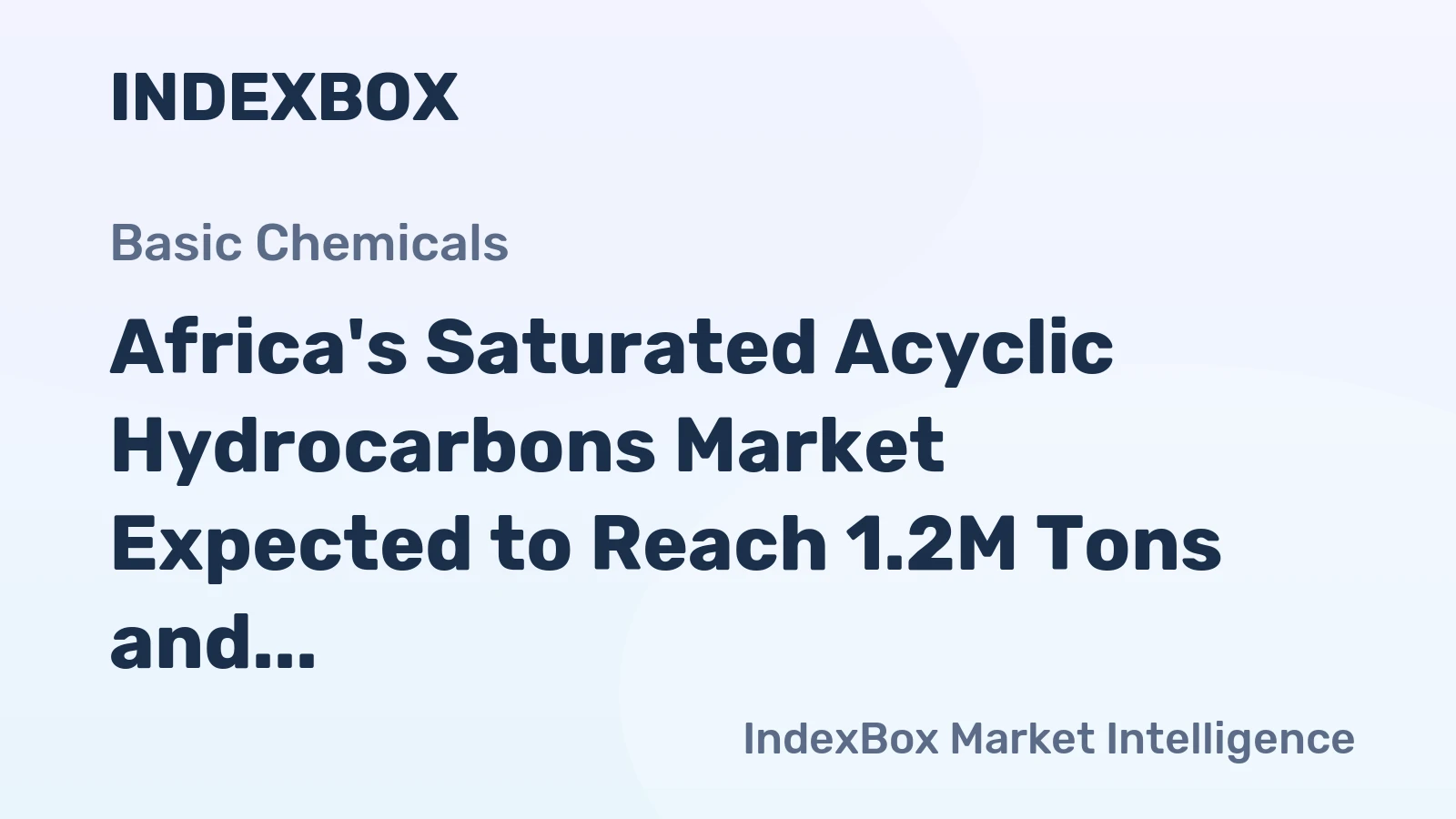 Africa's Saturated Acyclic Hydrocarbons Market Expected to Reach 1.2M Tons and $2.3B by 2035