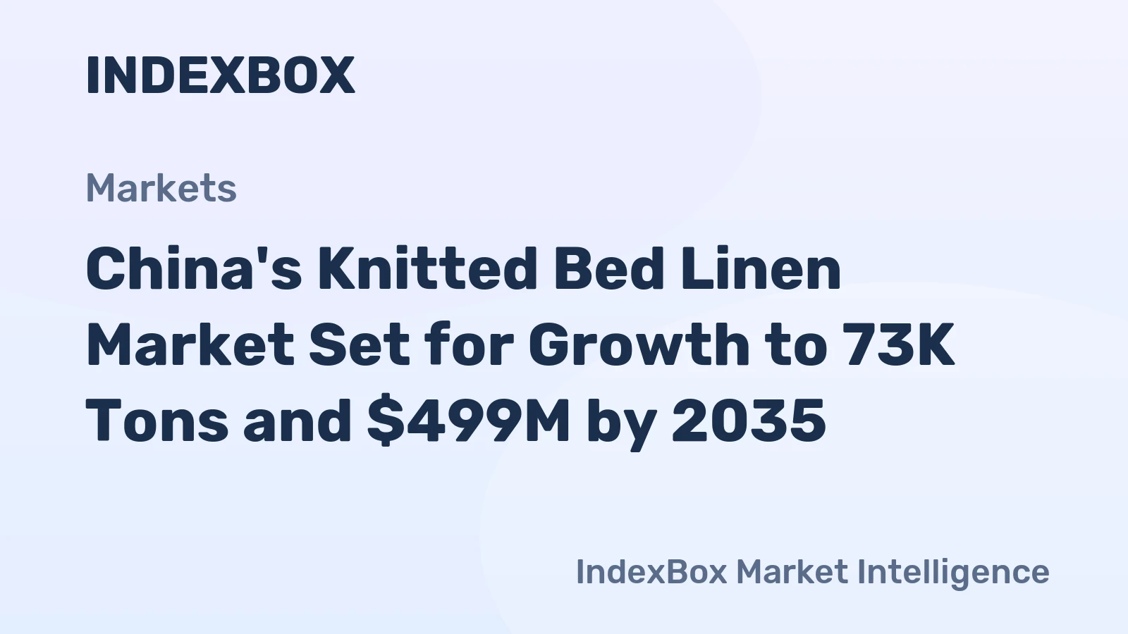 China's Knitted Bed Linen Market Set for Growth to 73K Tons and $499M by 2035