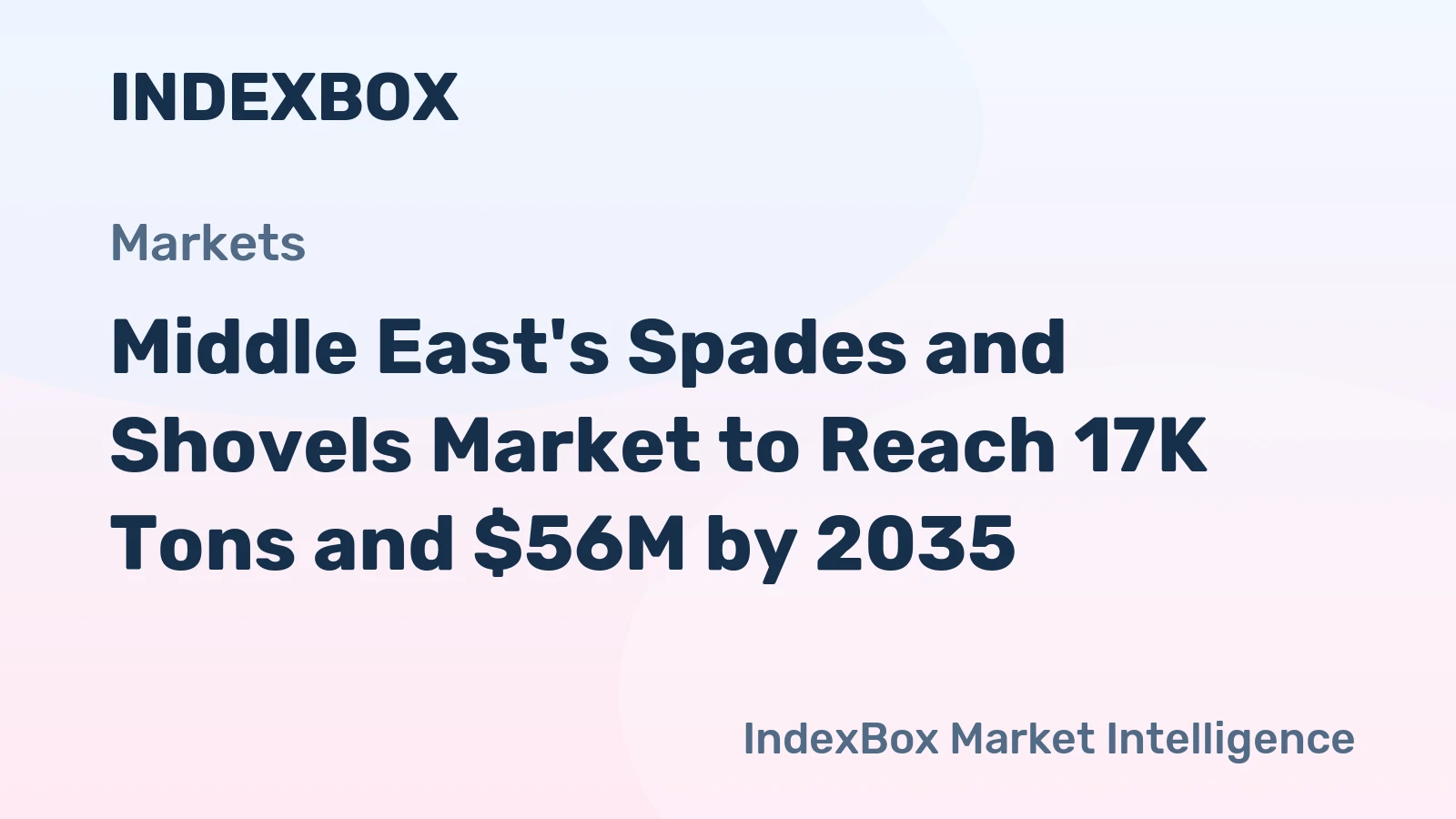 Middle East's Spades and Shovels Market to Reach 17K Tons and $56M by 2035