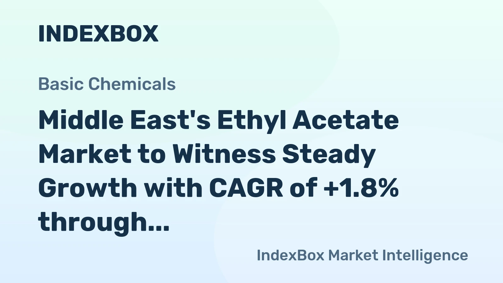 Middle East's Ethyl Acetate Market to Witness Steady Growth with CAGR of +1.8% through 2035