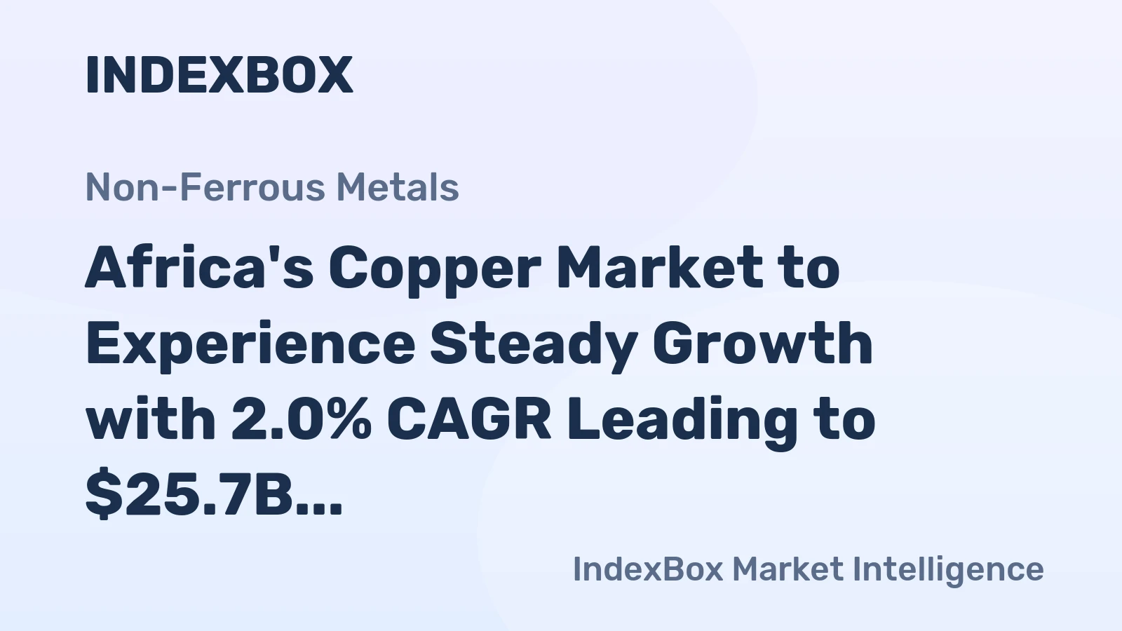 Africa's Copper Market to Experience Steady Growth with 2.0% CAGR Leading to $25.7B Value by 2035