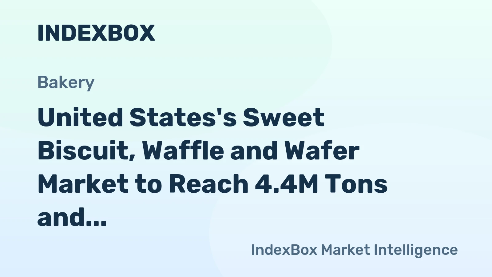 United States's Sweet Biscuit, Waffle and Wafer Market to Reach 4.4M Tons and $15.7B by 2035