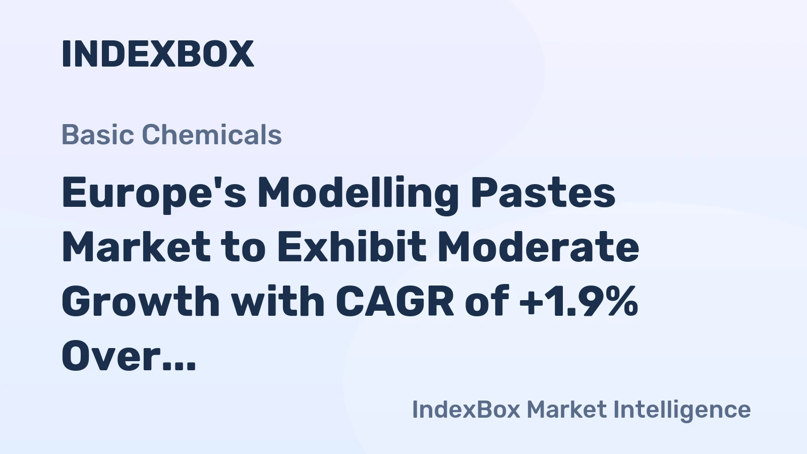 Europe's Modelling Pastes Market to Exhibit Moderate Growth with CAGR of +1.9% Over Next Decade