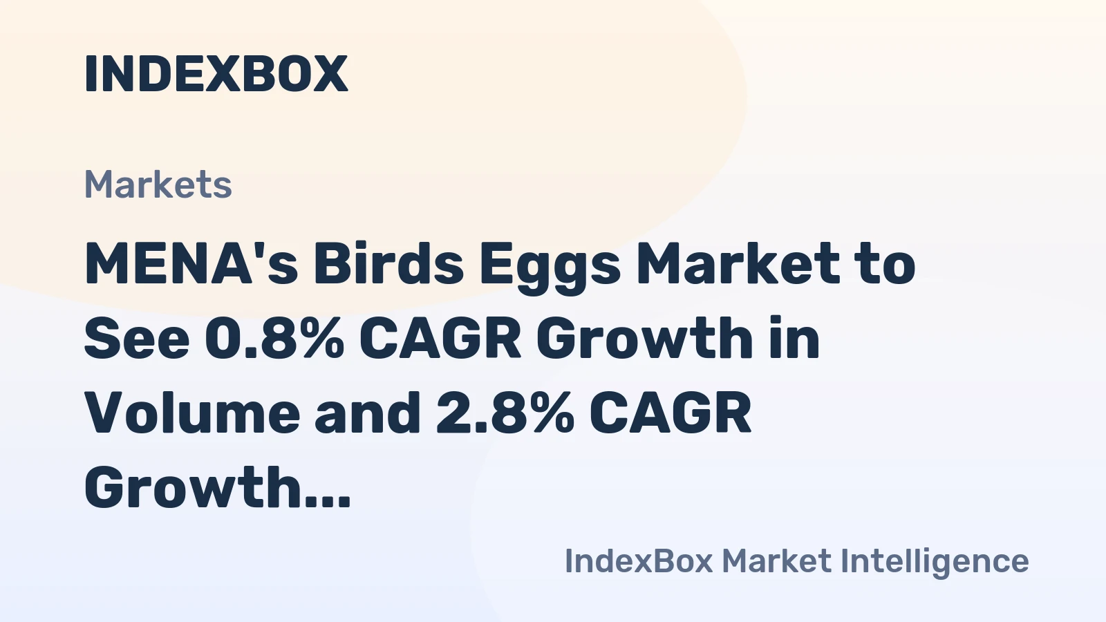 MENA's Birds Eggs Market to See 0.8% CAGR Growth in Volume and 2.8% CAGR Growth in Value from 2024 to 2035