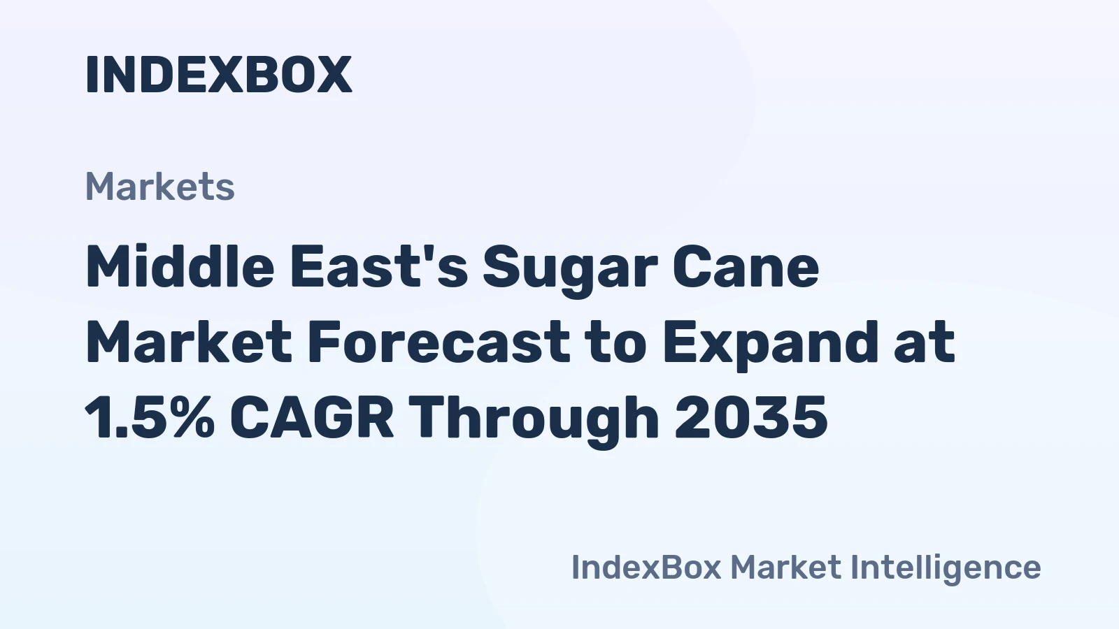 Middle East's Sugar Cane Market Forecast to Expand at 1.5% CAGR Through 2035