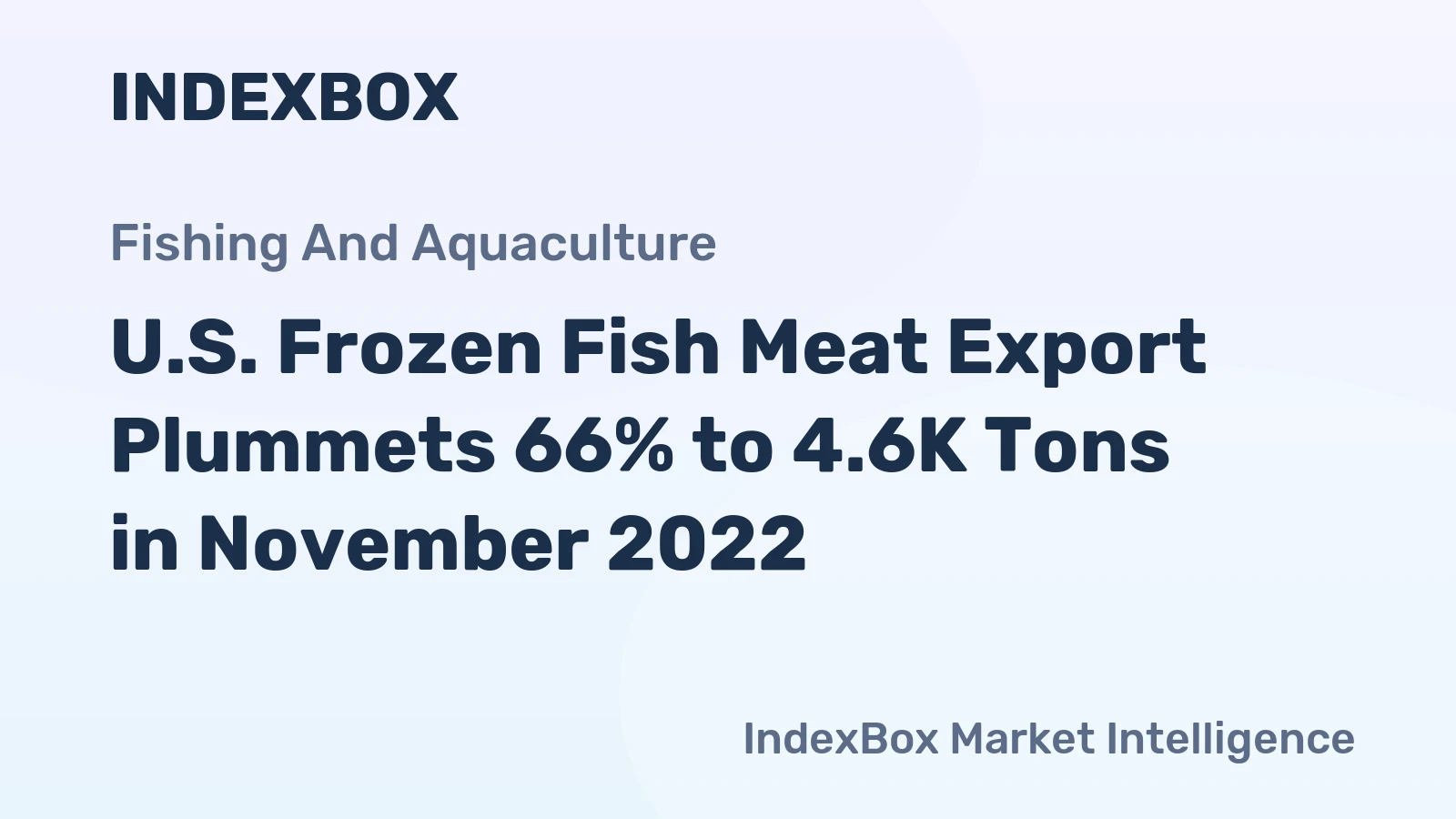 U.S. Frozen Fish Meat Export Plummets 66% to 4.6K Tons in November 2022