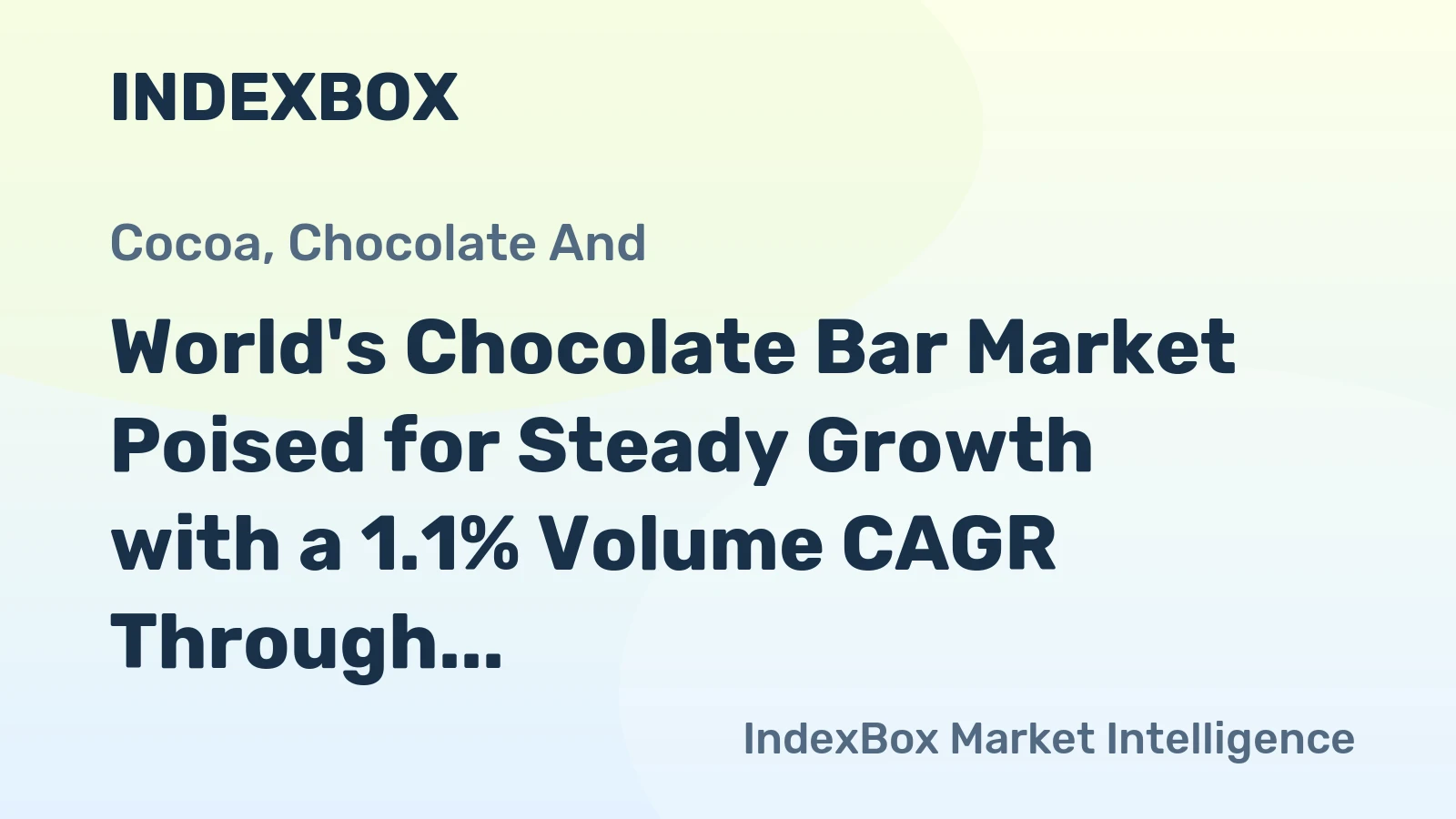 World's Chocolate Bar Market Poised for Steady Growth with a 1.1% Volume CAGR Through 2035