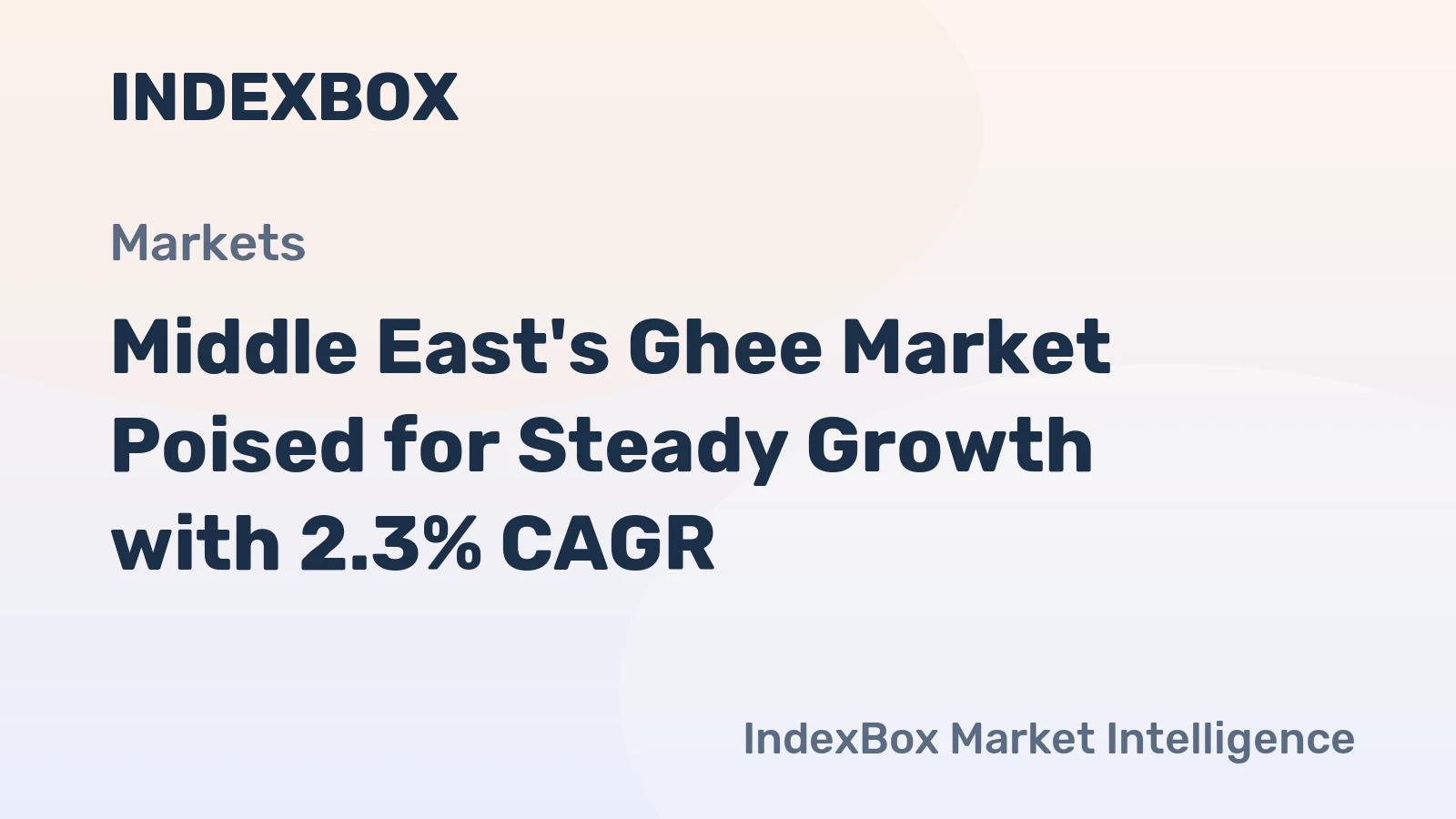 Middle East's Ghee Market Poised for Steady Growth with 2.3% CAGR