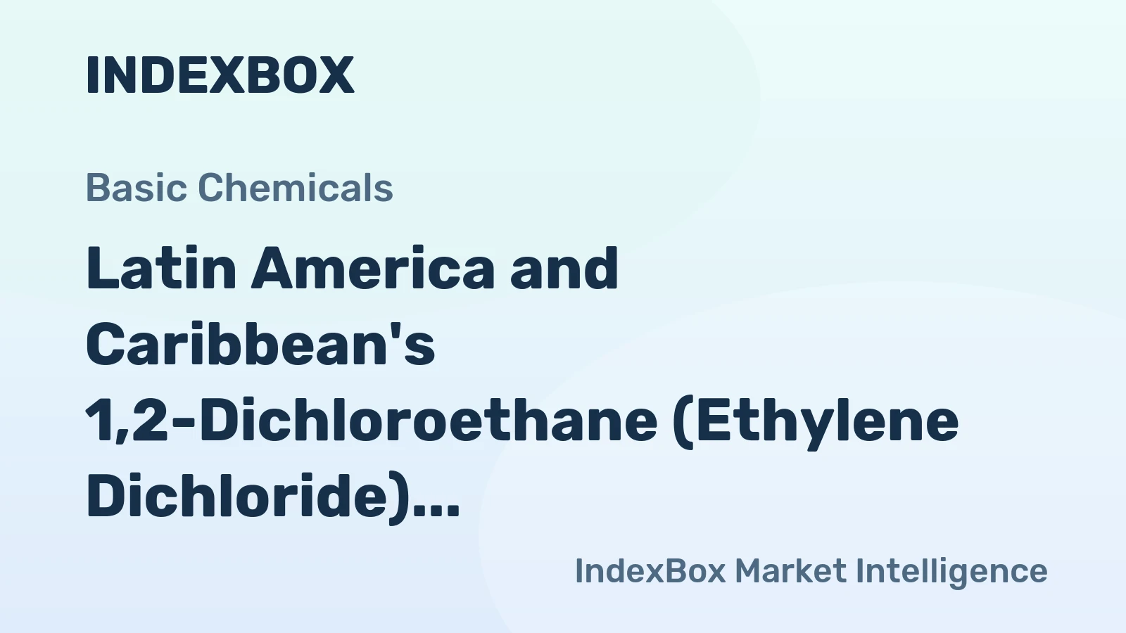 Latin America and Caribbean's 1,2-Dichloroethane (Ethylene Dichloride) Market Expected to Grow with a CAGR of +0.8% from 2024 to 2035