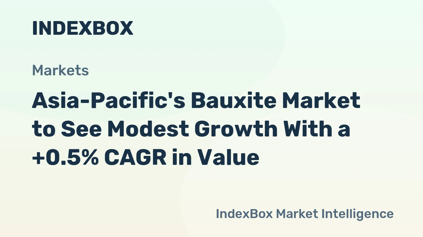 Asia-Pacific's Bauxite Market to See Modest Growth With a +0.5% CAGR in Value