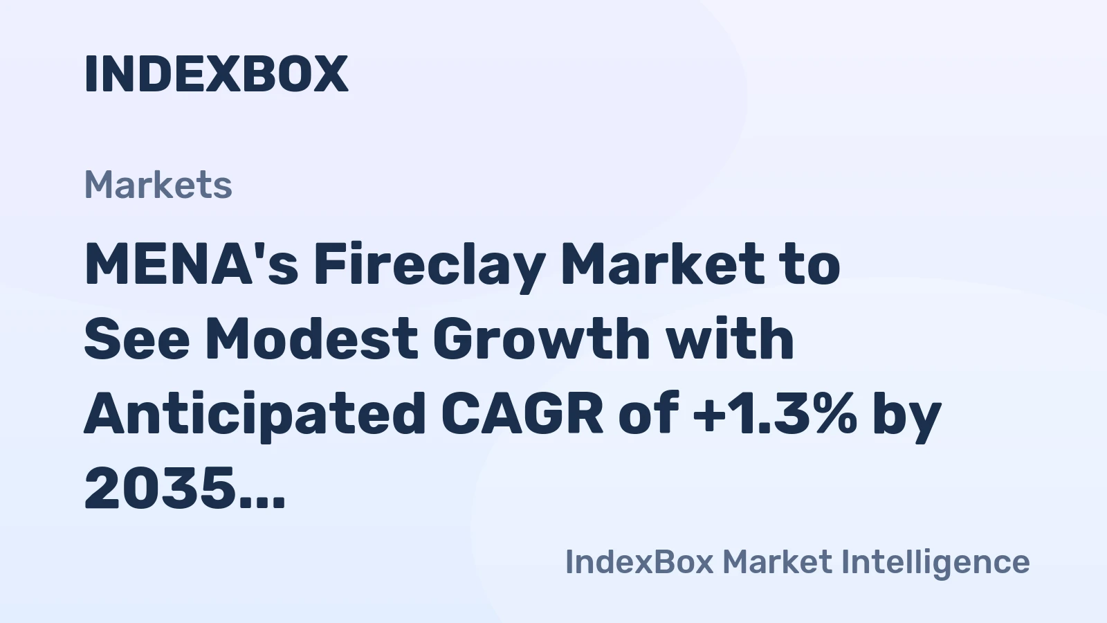 MENA's Fireclay Market to See Modest Growth with Anticipated CAGR of +1.3% by 2035