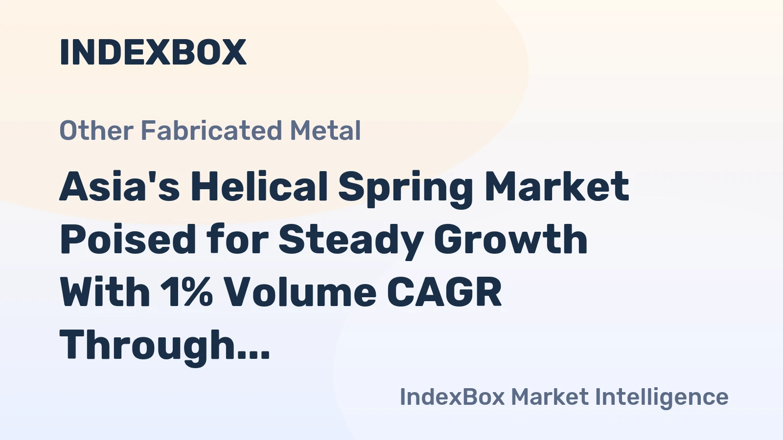 Asia's Helical Spring Market Poised for Steady Growth With 1% Volume CAGR Through 2035