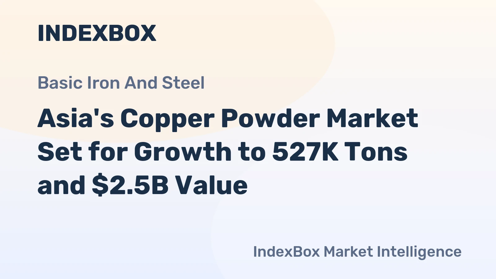Asia's Copper Powder Market Set for Growth to 527K Tons and $2.5B Value