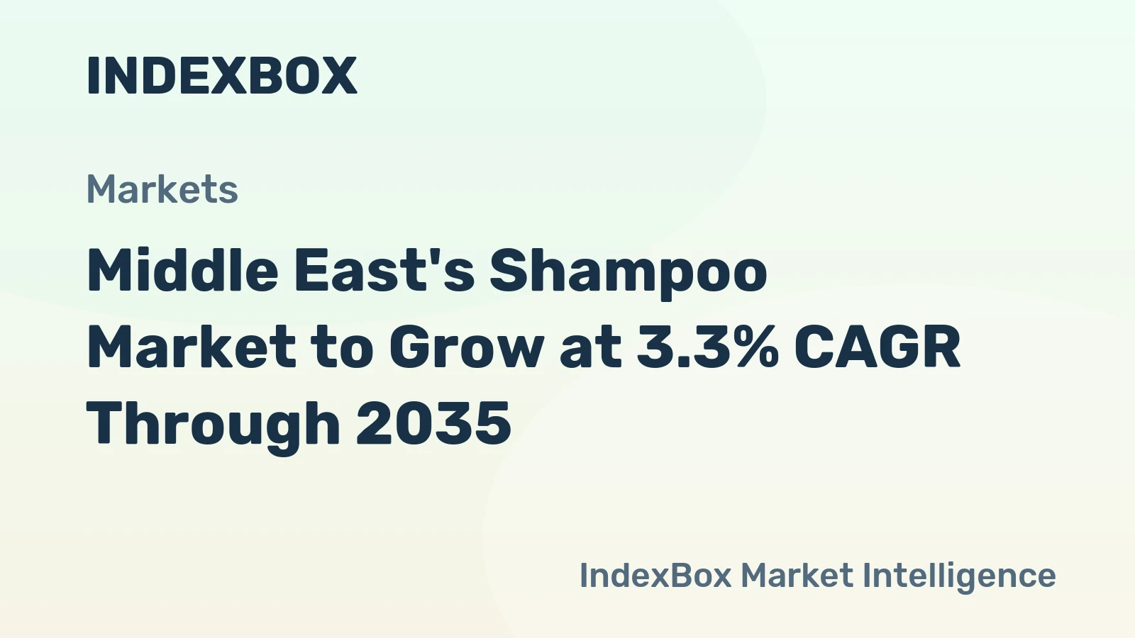 Middle East's Shampoo Market to Grow at 3.3% CAGR Through 2035