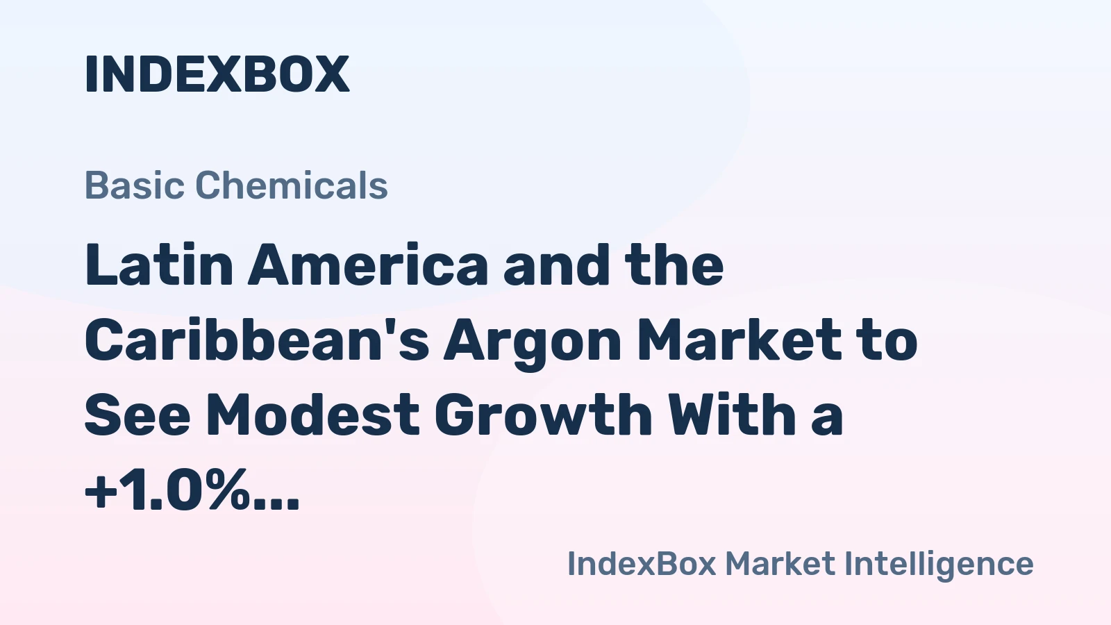 Latin America and the Caribbean's Argon Market to See Modest Growth With a +1.0% CAGR in Value Through 2035