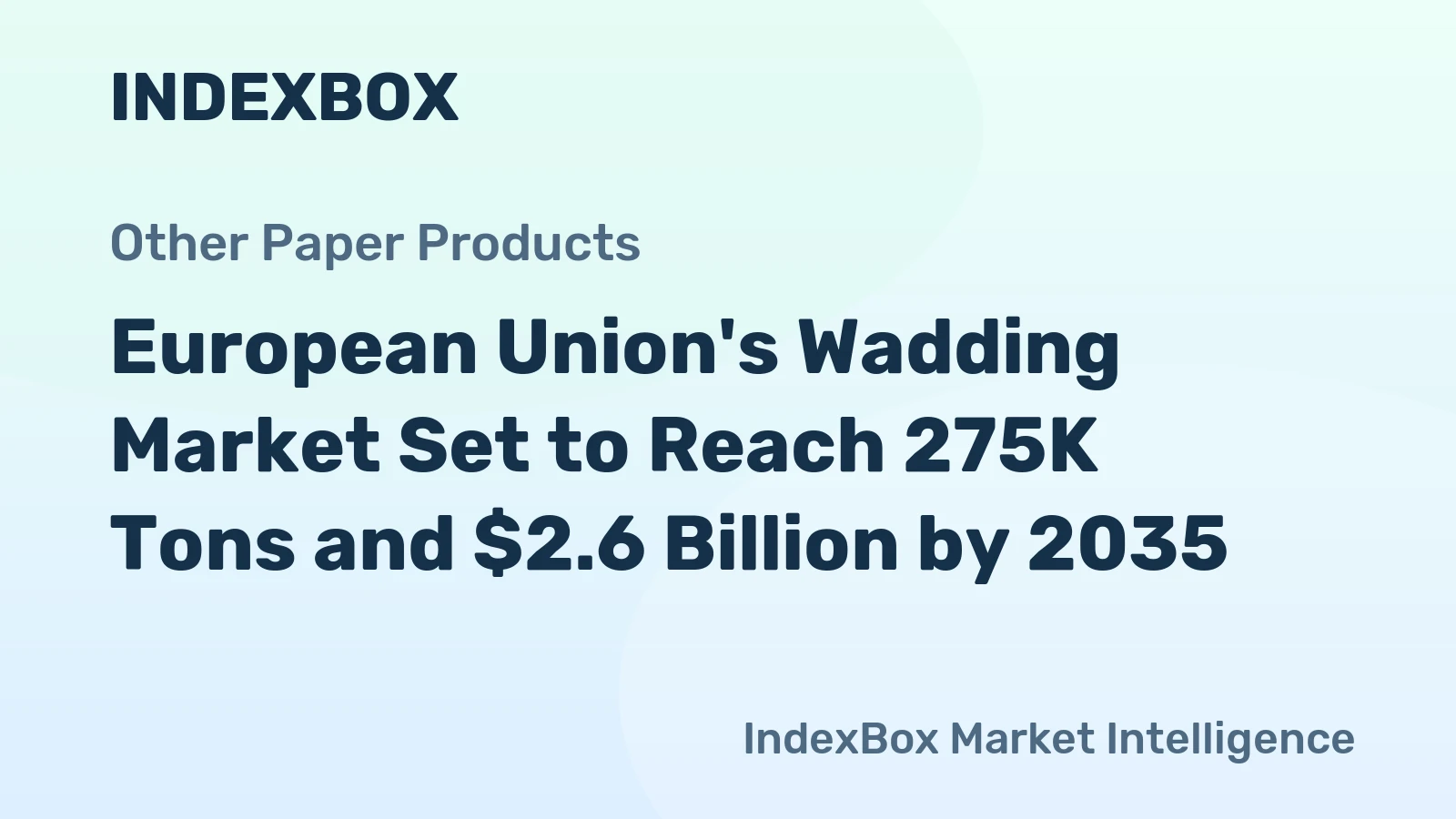 European Union's Wadding Market Set to Reach 275K Tons and $2.6 Billion by 2035