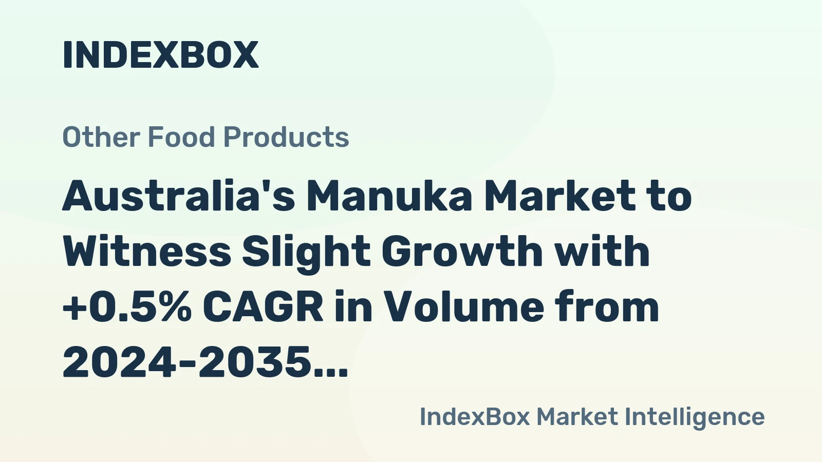 Australia's Manuka Market to Witness Slight Growth with +0.5% CAGR in Volume from 2024-2035