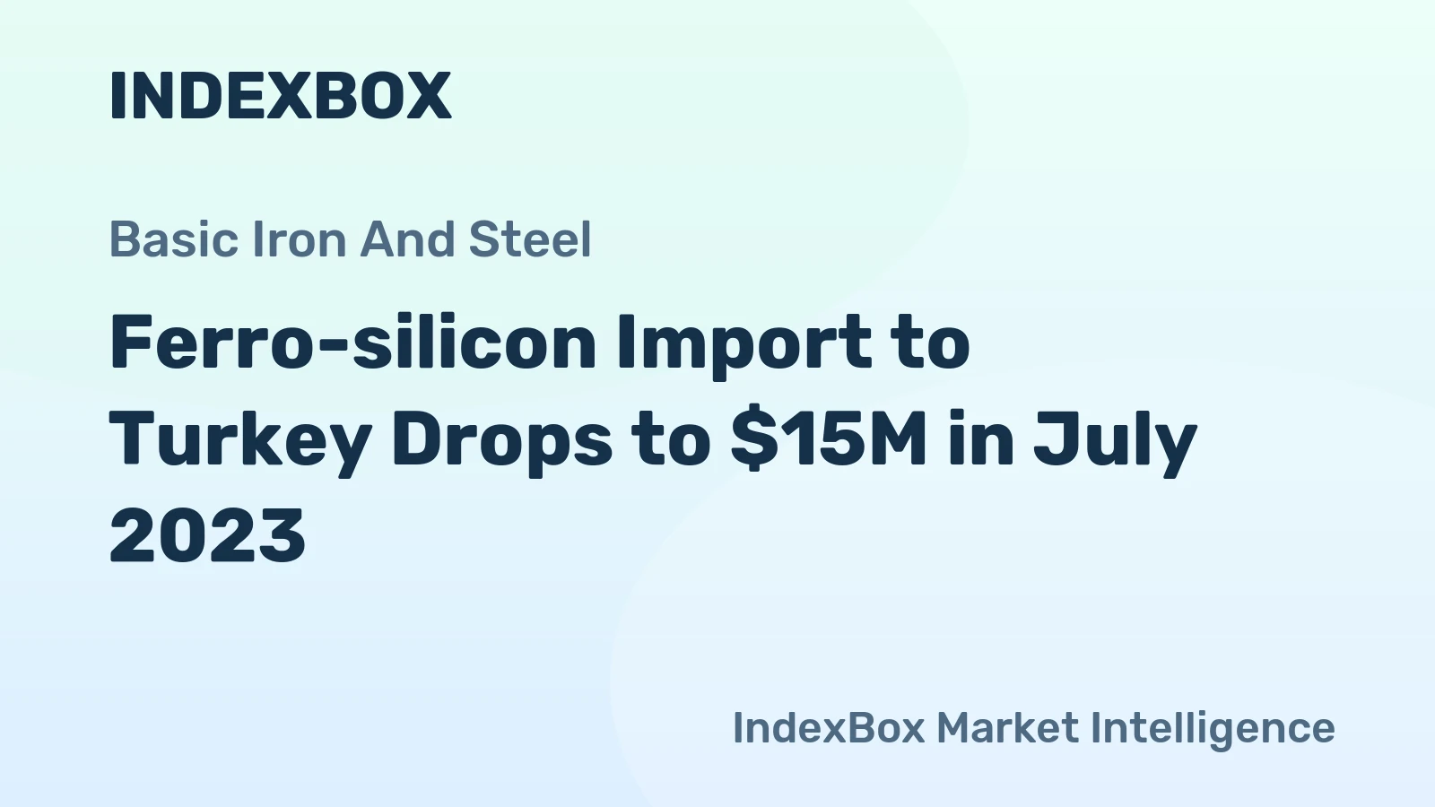 Ferro-silicon Import to Turkey Drops to $15M in July 2023