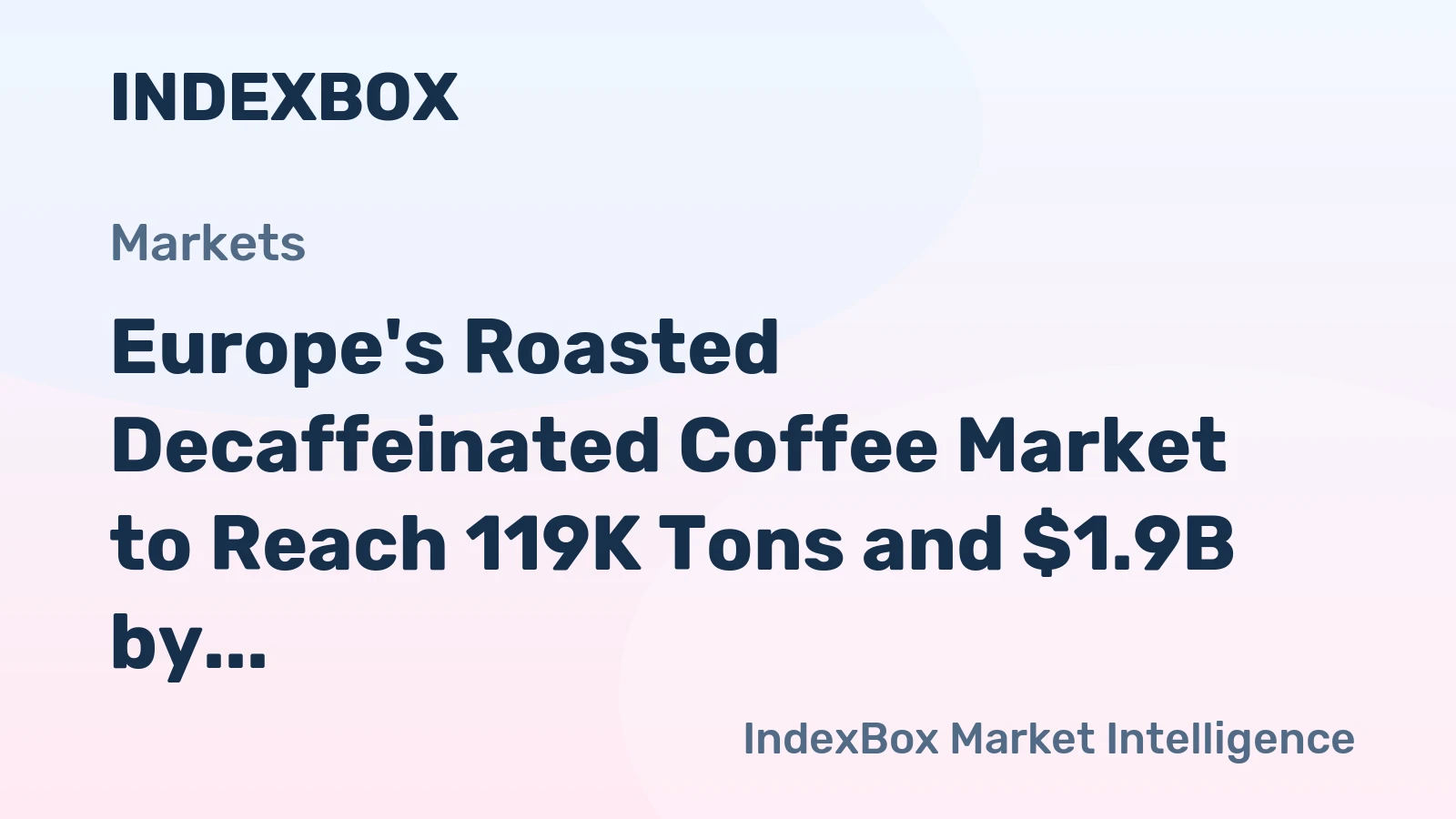 Europe's Roasted Decaffeinated Coffee Market to Reach 119K Tons and $1.9B by 2035