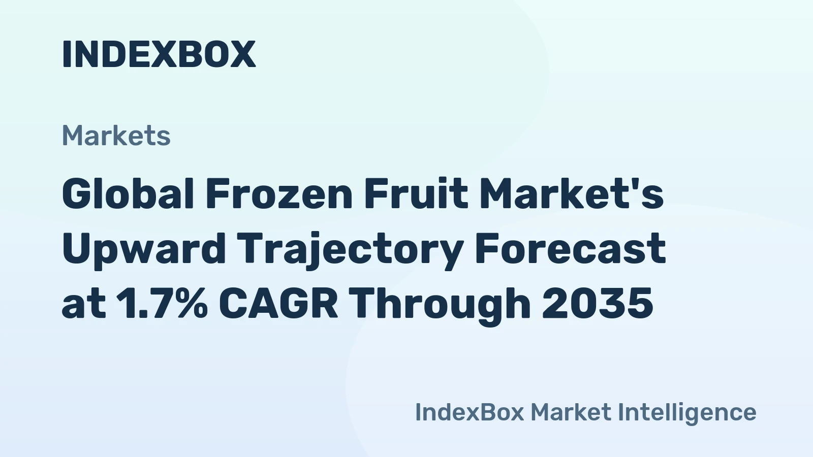 Global Frozen Fruit Market's Upward Trajectory Forecast at 1.7% CAGR Through 2035