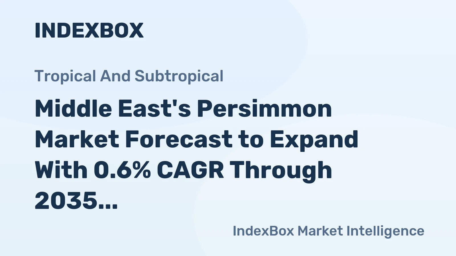 Middle East's Persimmon Market Forecast to Expand With 0.6% CAGR Through 2035
