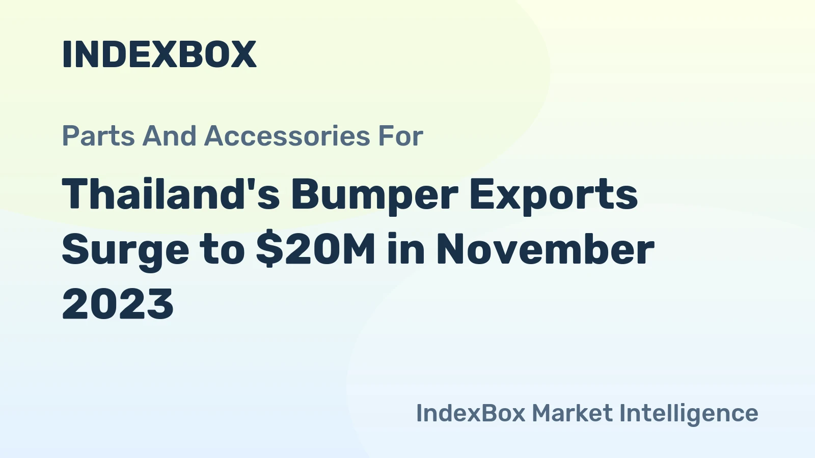 Thailand's Bumper Exports Surge to $20M in November 2023