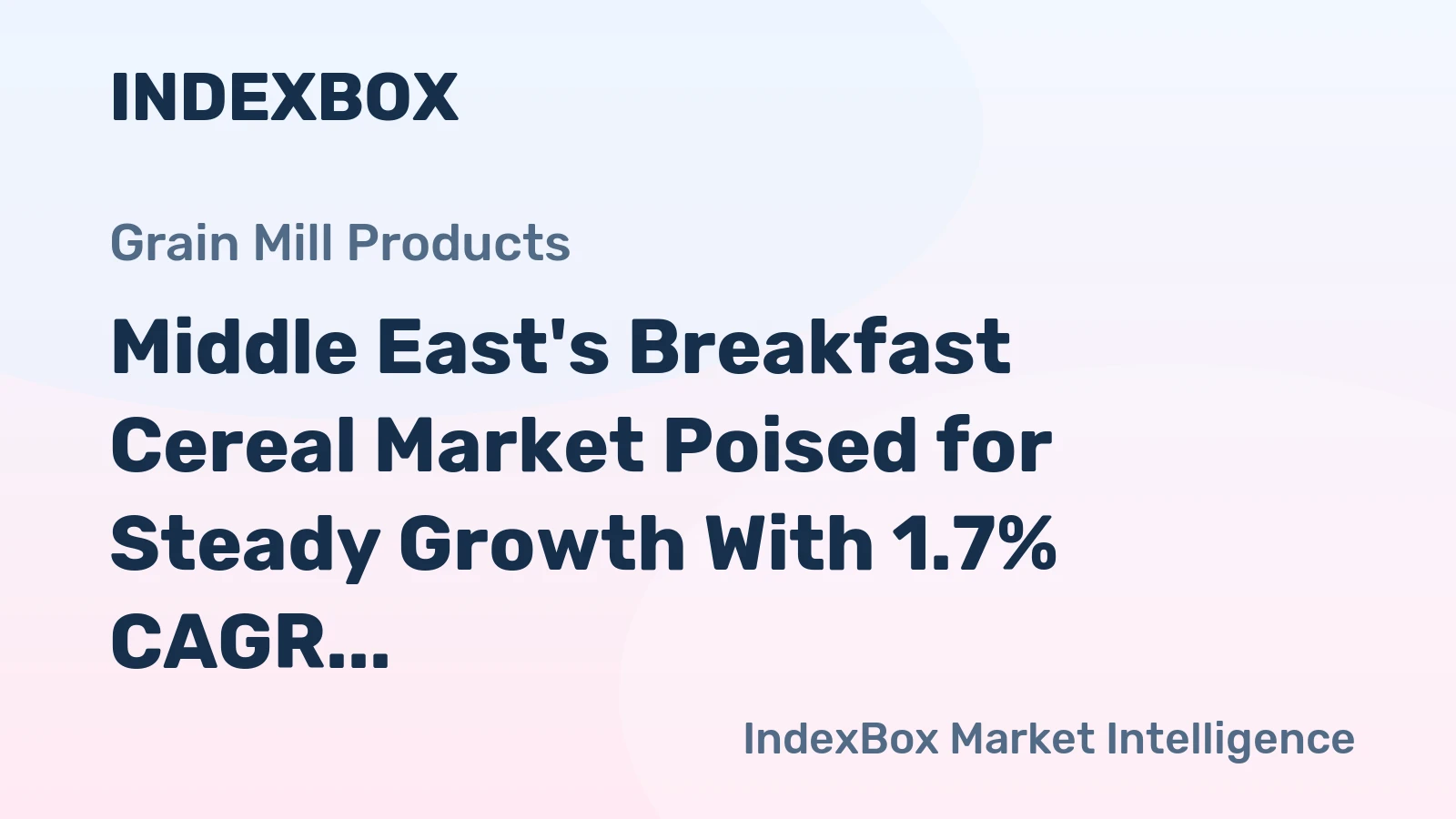 Middle East's Breakfast Cereal Market Poised for Steady Growth With 1.7% CAGR in Value
