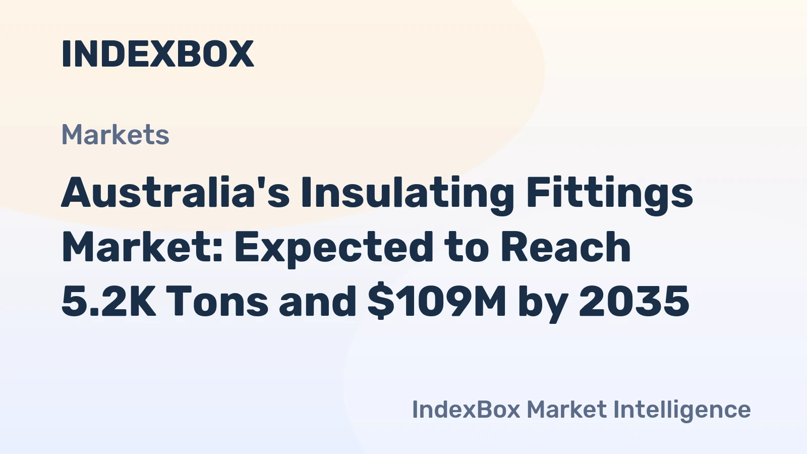 Australia's Insulating Fittings Market: Expected to Reach 5.2K Tons and $109M by 2035