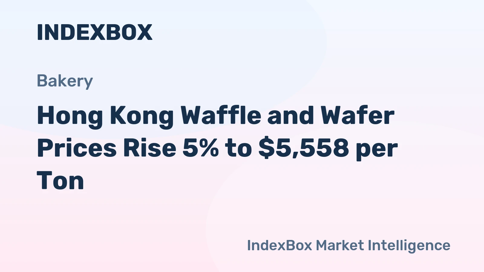 Hong Kong Waffle and Wafer Prices Rise 5% to $5,558 per Ton