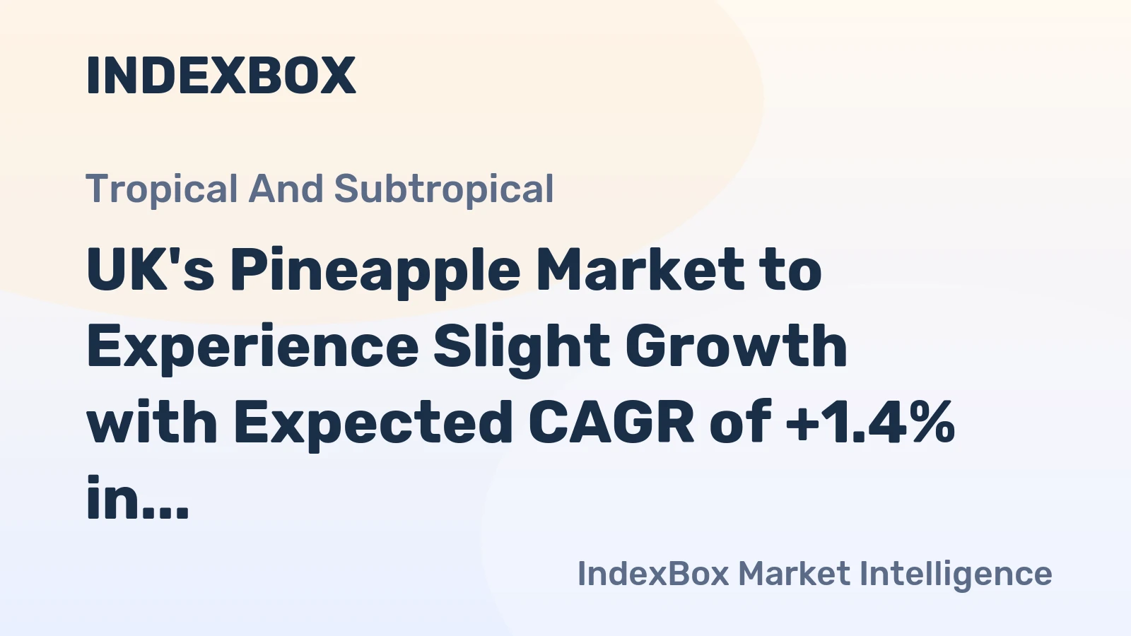 UK's Pineapple Market to Experience Slight Growth with Expected CAGR of +1.4% in Volume and +1.5% in Value from 2024 to 2035
