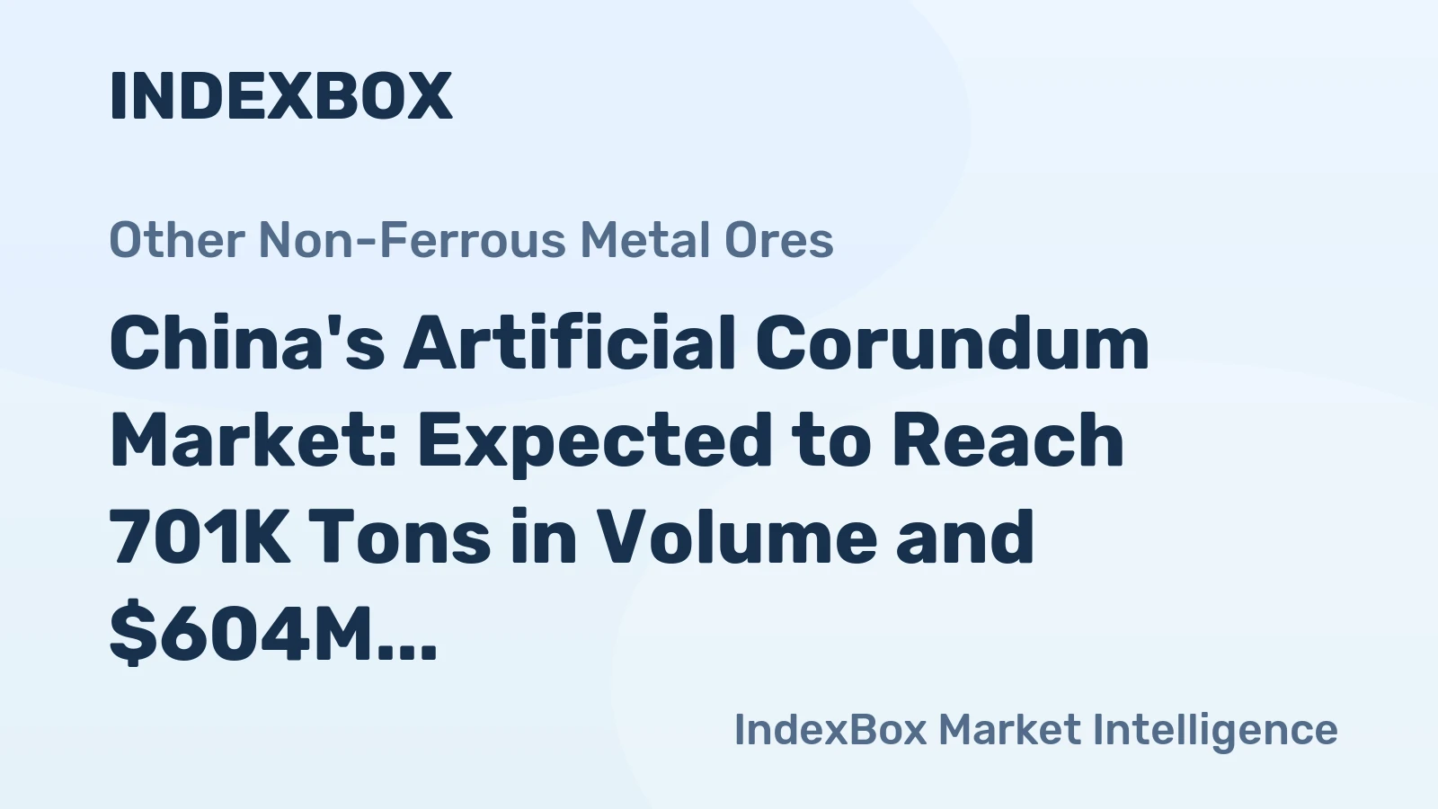 China's Artificial Corundum Market: Expected to Reach 701K Tons in Volume and $604M in Value by 2035