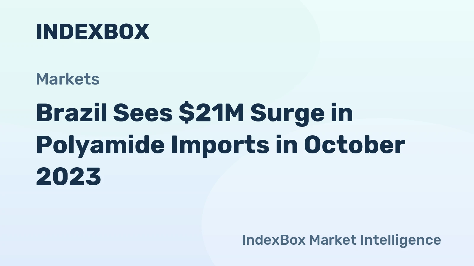 Brazil Sees $21M Surge in Polyamide Imports in October 2023