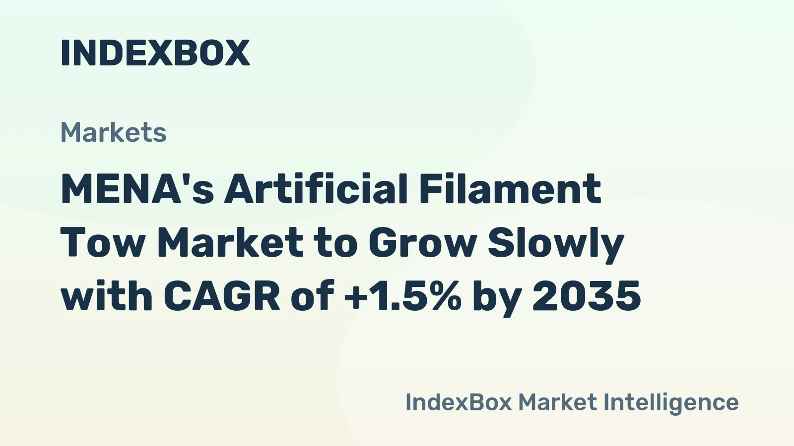 MENA's Artificial Filament Tow Market to Grow Slowly with CAGR of +1.5% by 2035