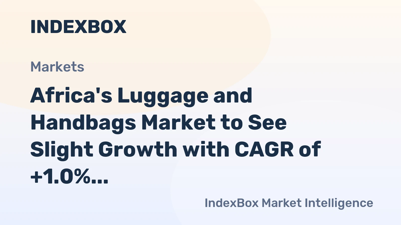 Africa's Luggage and Handbags Market to See Slight Growth with CAGR of +1.0%